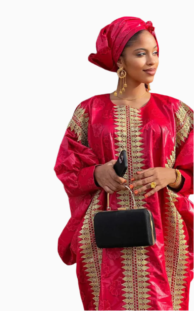 Bazin Brodé Pour Femme – Afro Élégance