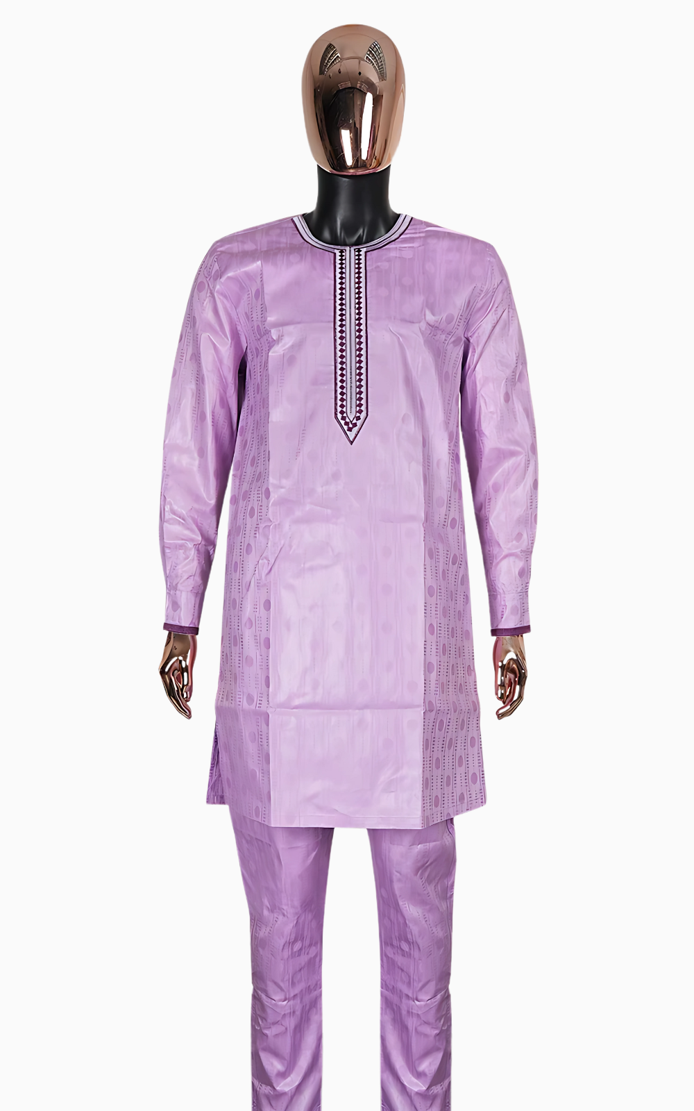 Boubou Africain Homme Rose – Afro Élégance