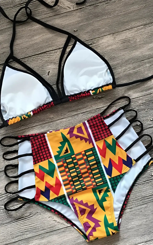 Maillot de Bain Africain Femme 2 Pièces – Afro Élégance