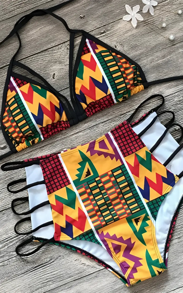 Maillot de Bain Africain Femme 2 Pièces – Afro Élégance