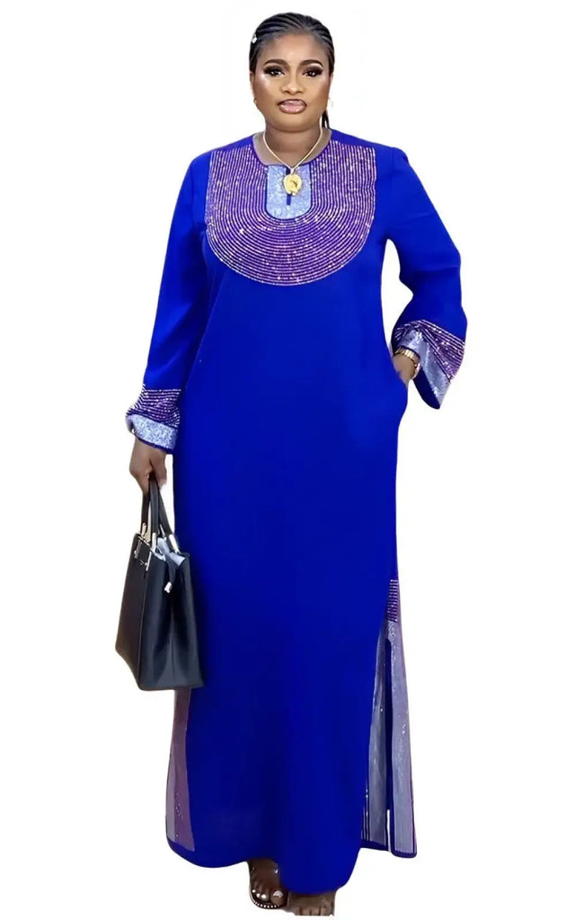 Robe Africaine Longue en Lycra – Afro Élégance