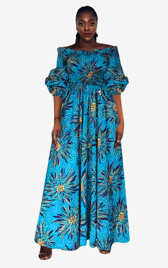 Robe Tissu Africain Vintage – Afro Élégance