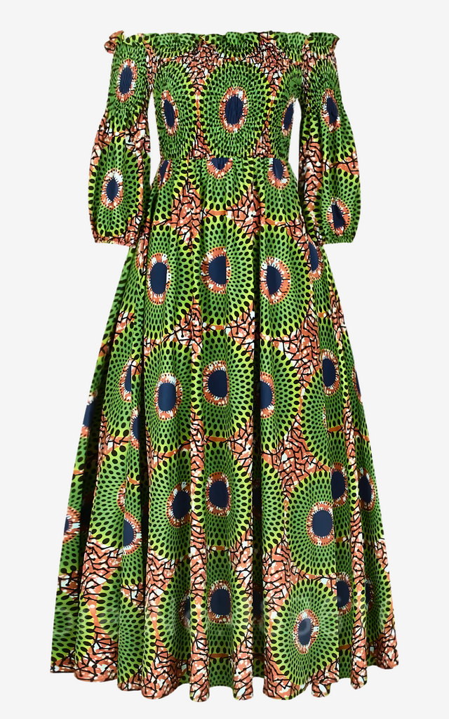 Robe Tissu Africain Vintage – Afro Élégance