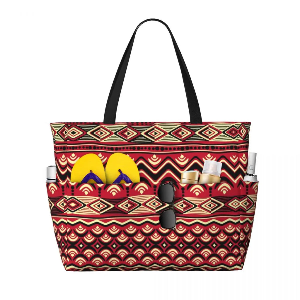 Sac Cabas Africain Rouge – Afro Élégance