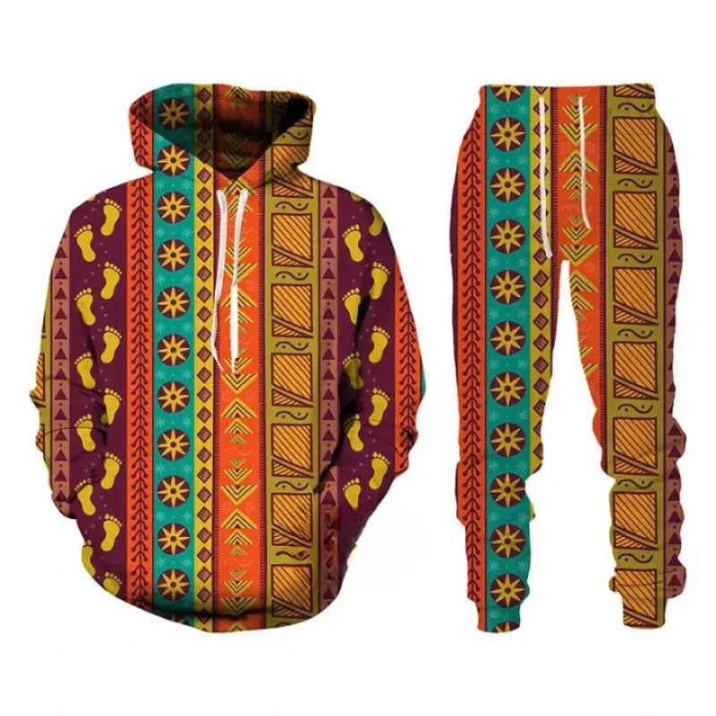 Survêtement Motif Africain Chic – Afro Élégance