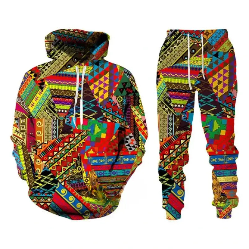 Survêtement Motif Africain Moderne – Afro Élégance